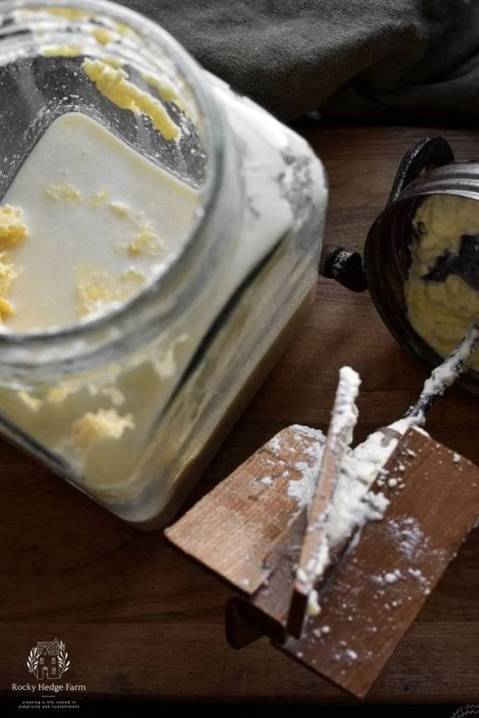 How to Make Homemade Butter From Scratch in a Churn - Rocky Hedge Farm